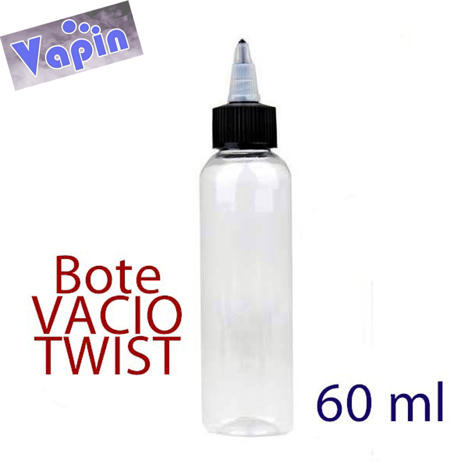 Bote Twist vacio transparente de 60 ml de capacidad